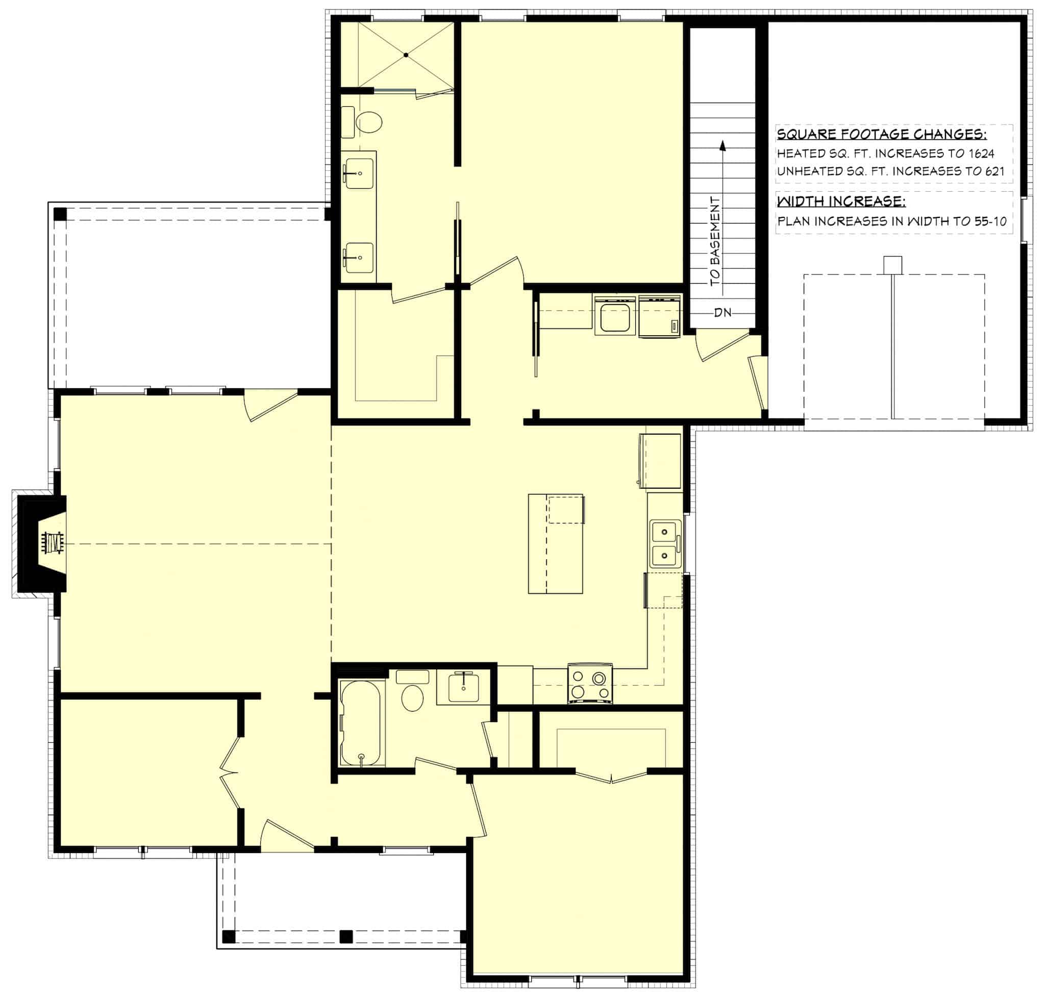 Country House Plan - 2 Bedrms, 2 Baths - 1400 Sq Ft - #142-1543